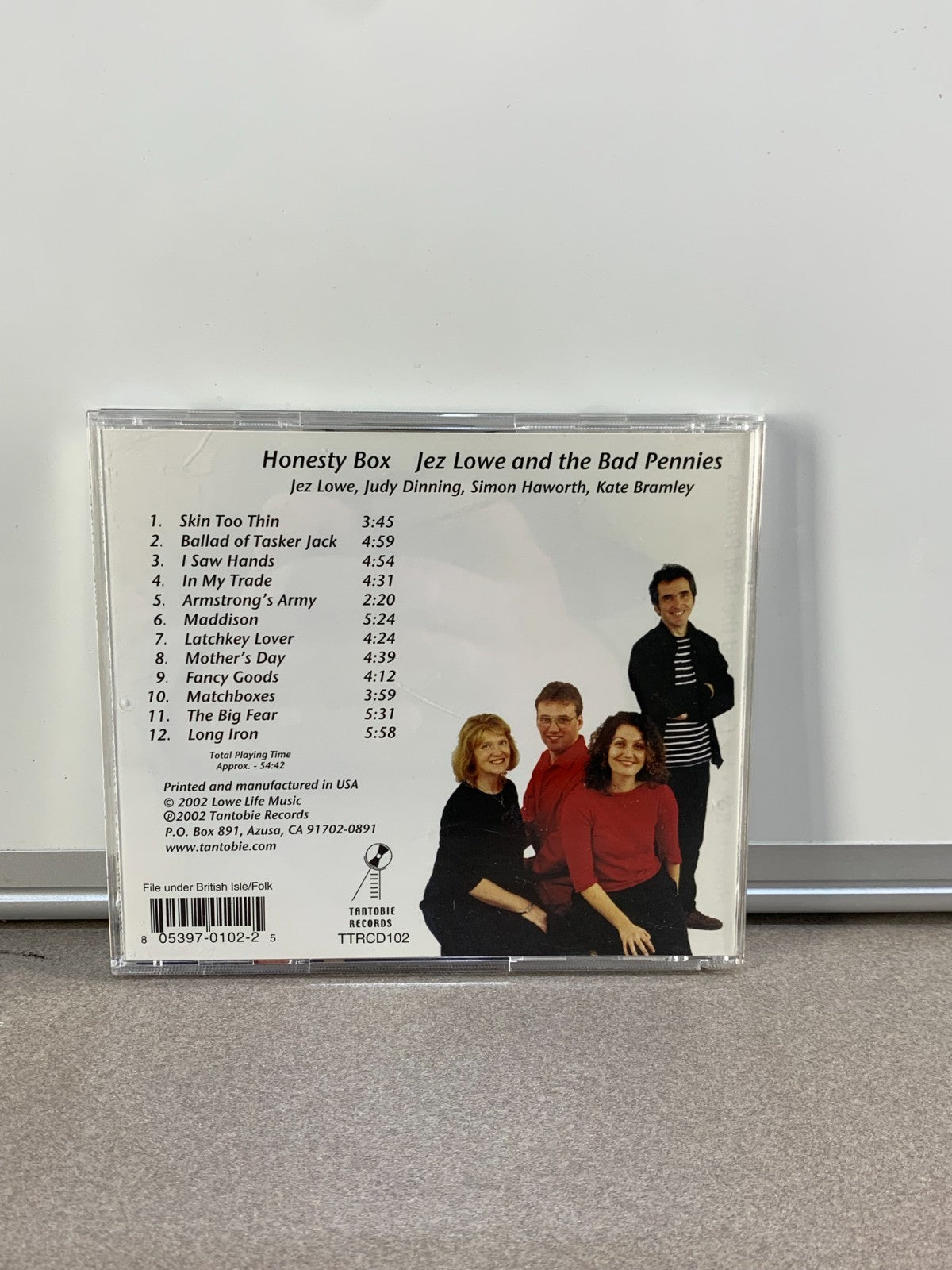 Jez Lowe & The Bad Pennies - Honesty Box (CD) – Rebound Centre