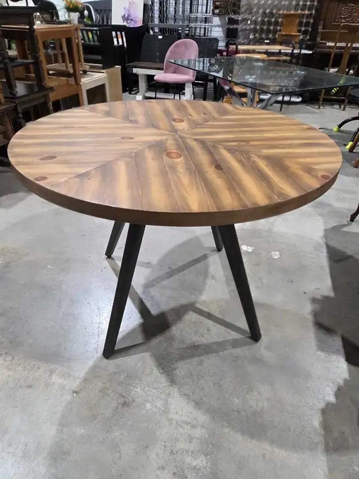 Round Modern Wooden Dining Table – Rebound Centre