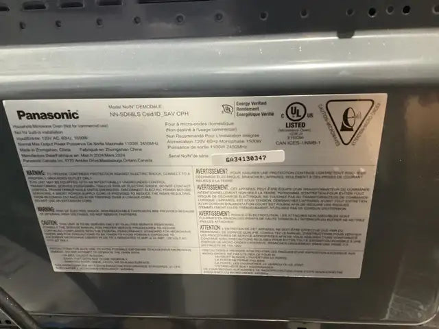 Panasonic Genius 1100W Microwave – Rebound Centre